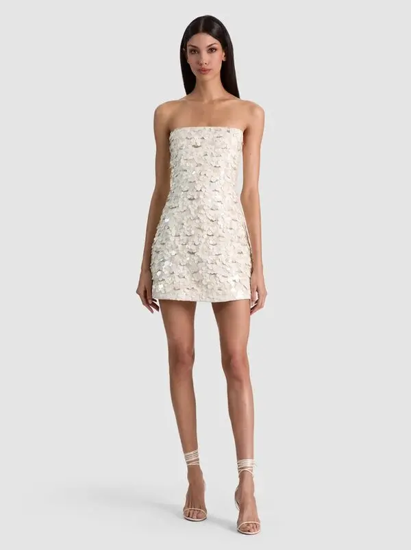 Alice + Olivia Katia Embroidered Mini Gown