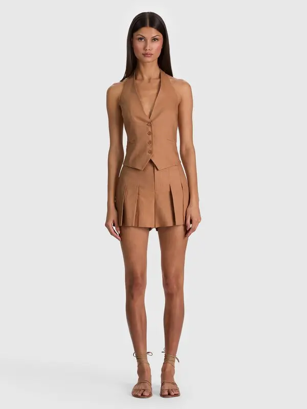 Alice + Olivia Erica Linen Vest