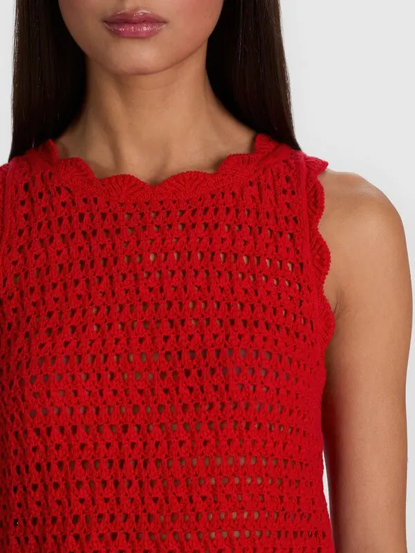 Alice + Olivia Amity Crochet Tank