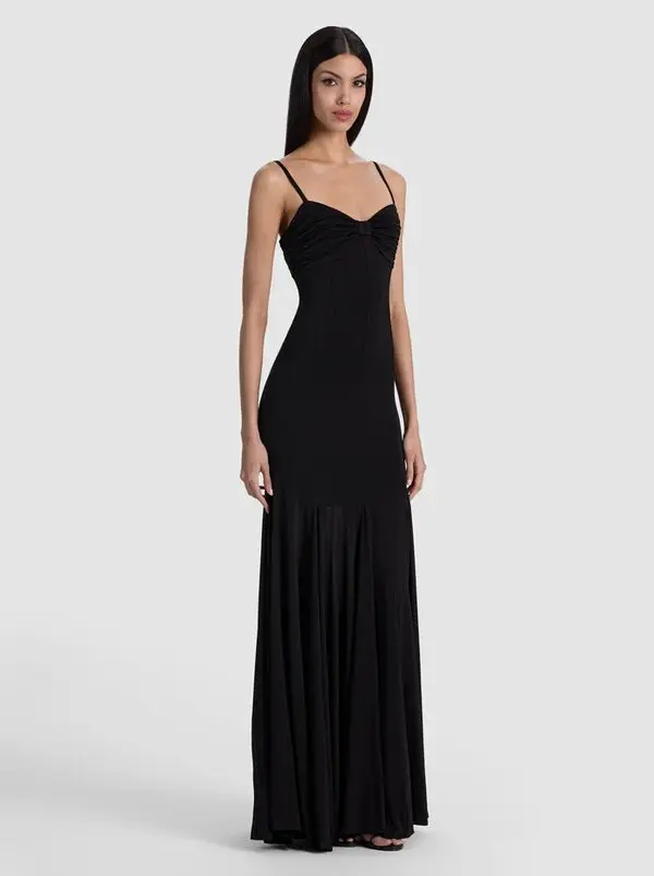 Alice + Olivia Irina Twist Front Maxi Dress
