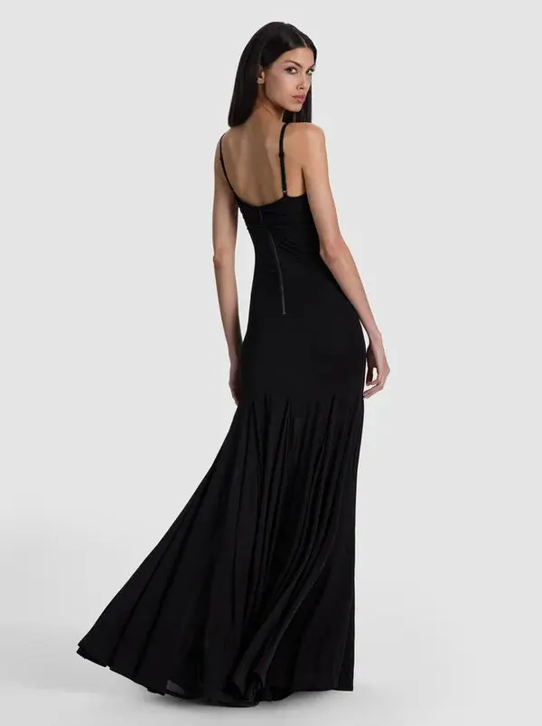 Alice + Olivia Irina Twist Front Maxi Dress