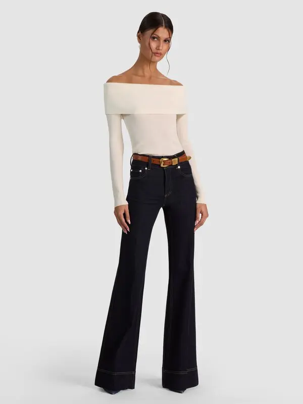 Alice + Olivia Dolan Foldover Sweater