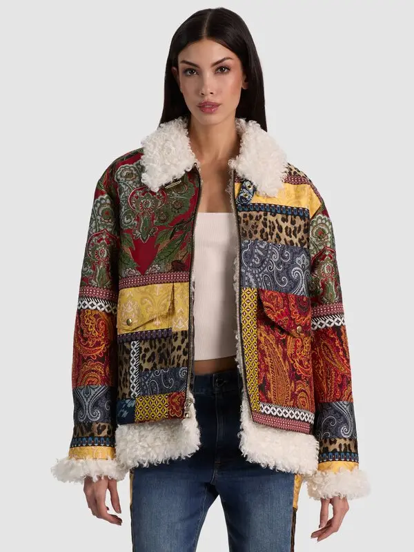 Alice + Olivia Hudson Shearling Aviator Coat