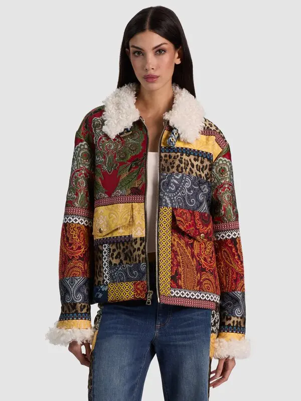 Alice + Olivia Hudson Shearling Aviator Coat