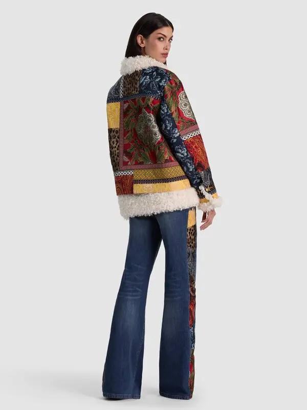 Alice + Olivia Hudson Shearling Aviator Coat