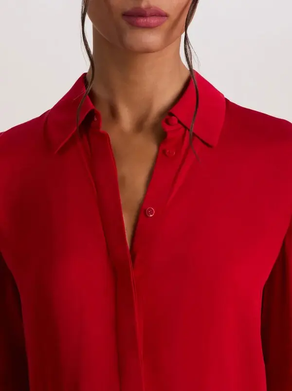 Alice + Olivia Willa Combo Blouse - Hibiscus