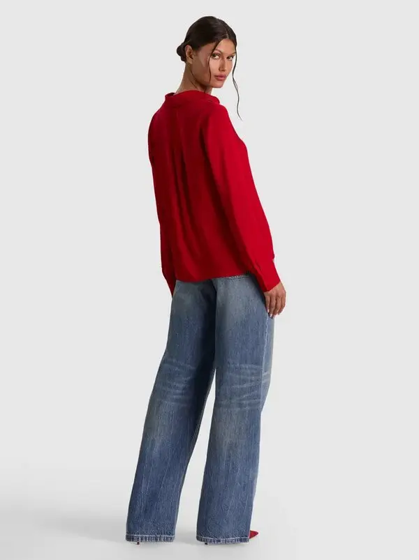 Alice + Olivia Willa Combo Blouse - Hibiscus