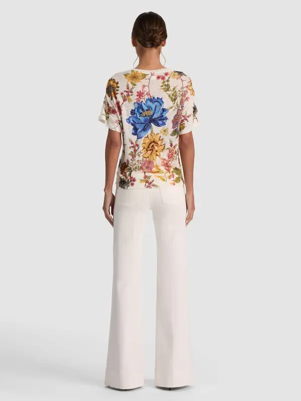 Alice + Olivia Evan Embellished Oversized Tee