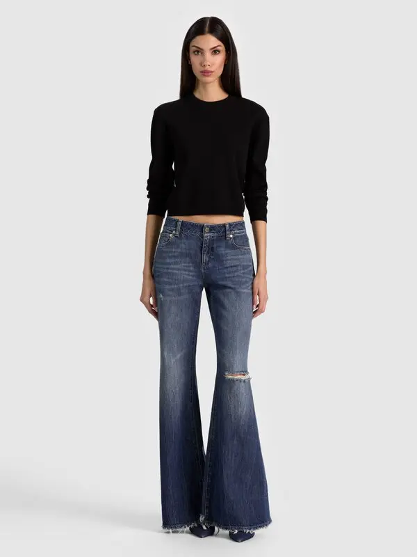 Alice + Olivia Callum Pullover With Lace Up Back