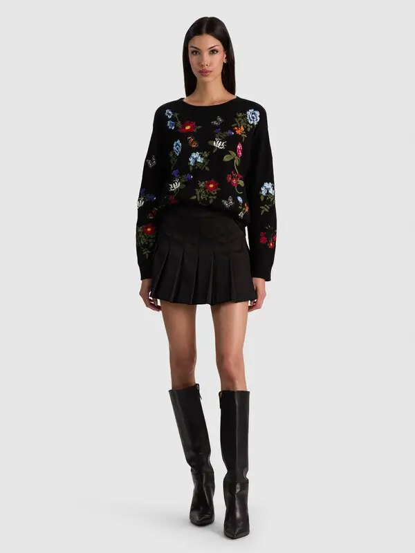 Alice + Olivia Teanna Embellished Pullover