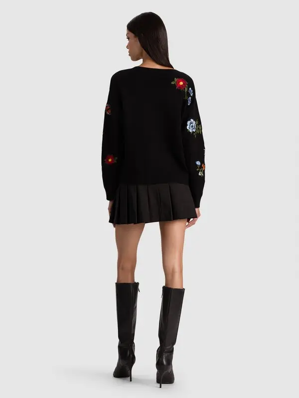 Alice + Olivia Teanna Embellished Pullover