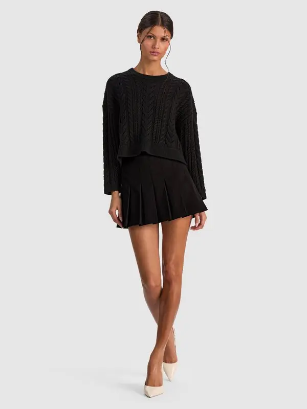Alice + Olivia Sherlene Ruffle Pullover
