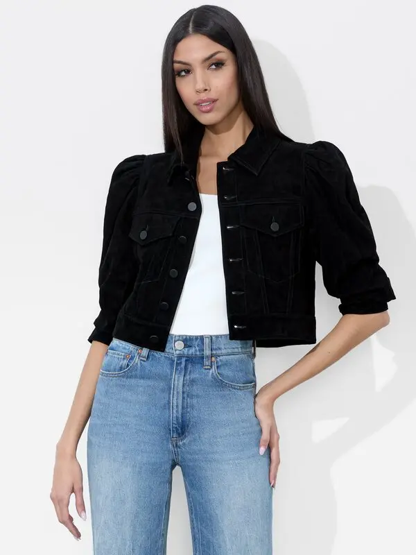 Alice + Olivia Lana Suede Jacket