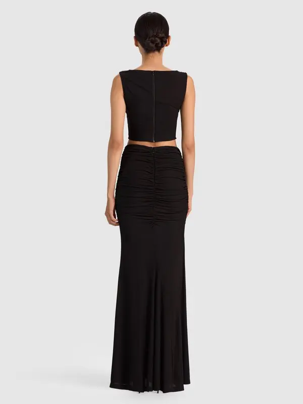 Alice + Olivia Alena Cowl Neck Crop Top