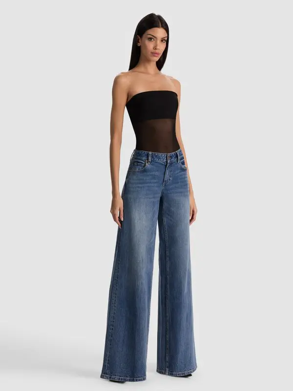 Alice + Olivia Bandeau Strapless Bodysuit