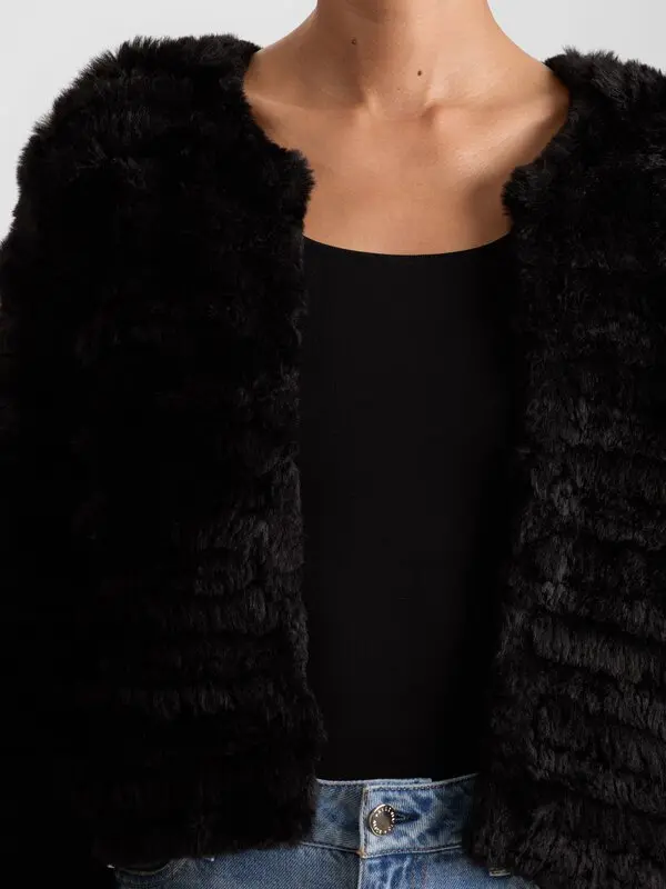 Alice + Olivia Fawn Faux Fur Jacket