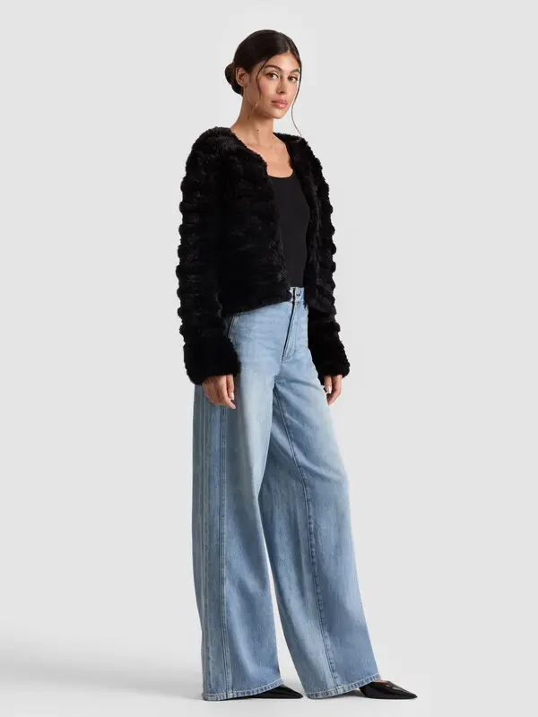 Alice + Olivia Fawn Faux Fur Jacket