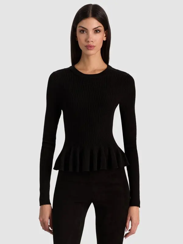 Alice + Olivia Kisha Ribbed Pullover