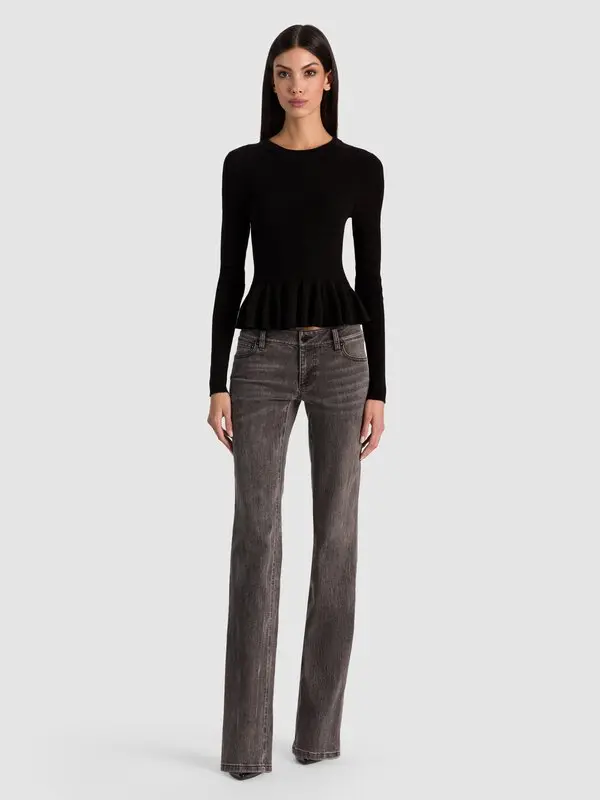 Alice + Olivia Kisha Ribbed Pullover