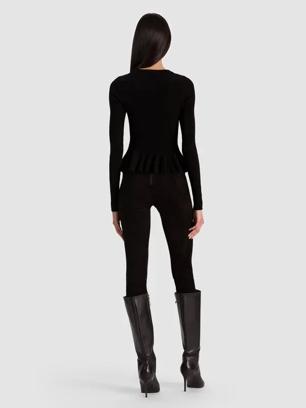 Alice + Olivia Kisha Ribbed Pullover