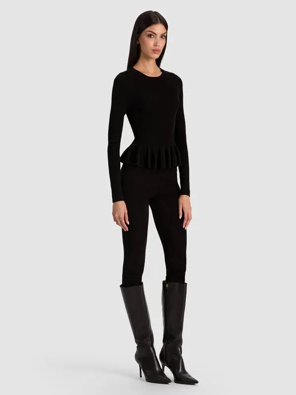 Alice + Olivia Kisha Ribbed Pullover