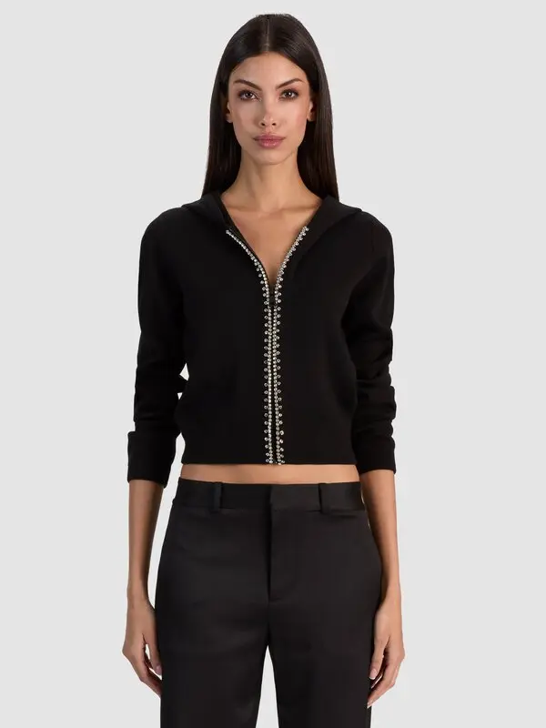 Alice + Olivia Dollie Embellished Hoodie