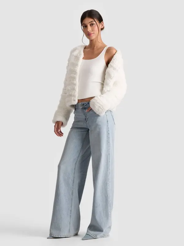 Alice + Olivia Fawn Faux Fur Jacket