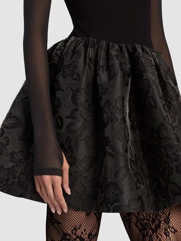 Alice + Olivia Chara Flared Mini Dress