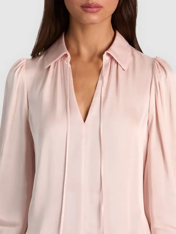 Alice + Olivia Roanne Tie Front Blouse