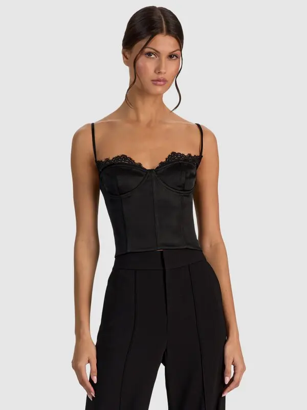 Alice + Olivia Nila Lace Corset Top