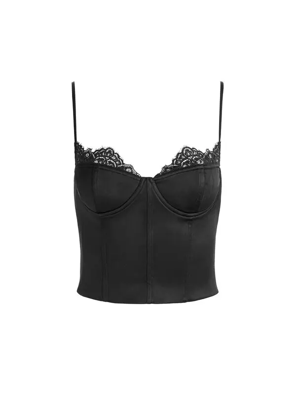 Alice + Olivia Nila Lace Corset Top
