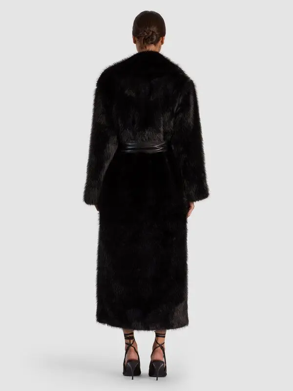 Alice + Olivia Marvin Faux Fur Long Coat