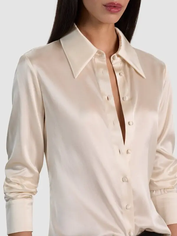 Alice + Olivia Willa Silk Blouse