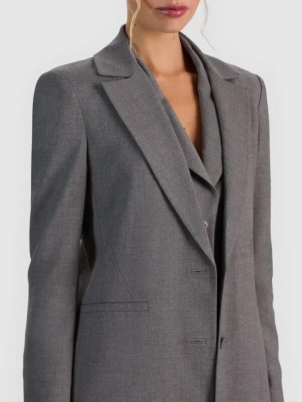 Alice + Olivia Irvin Slim Maxi Blazer