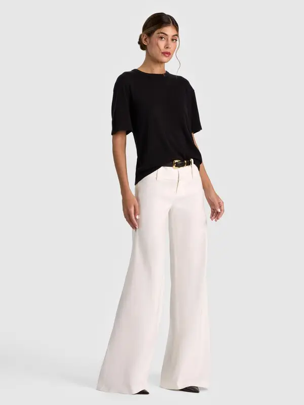 Alice + Olivia Amelie Cashmere Knit Tee