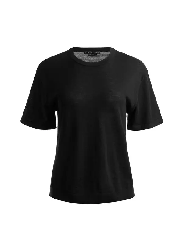 Alice + Olivia Amelie Cashmere Knit Tee
