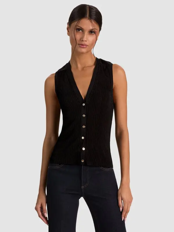 Alice + Olivia Loly Button Down Vest