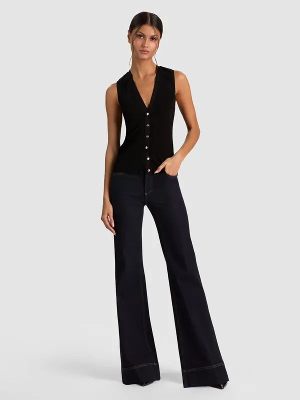 Alice + Olivia Loly Button Down Vest