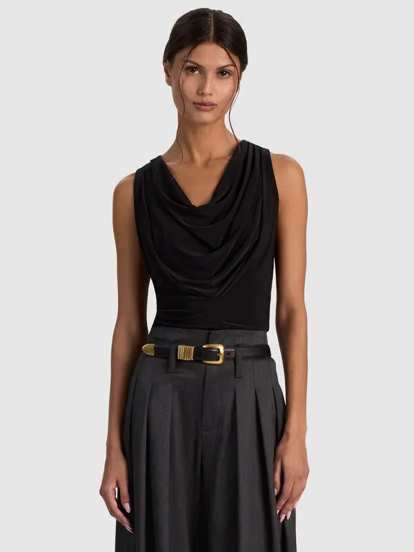 Alice + Olivia Jacqueline Cowl Neck Tank
