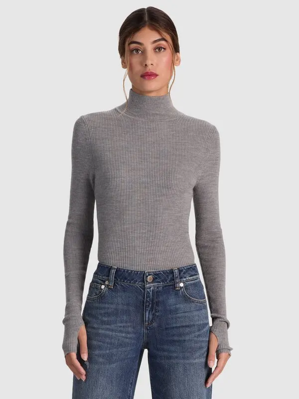 Alice + Olivia Roberta Wool Turtleneck