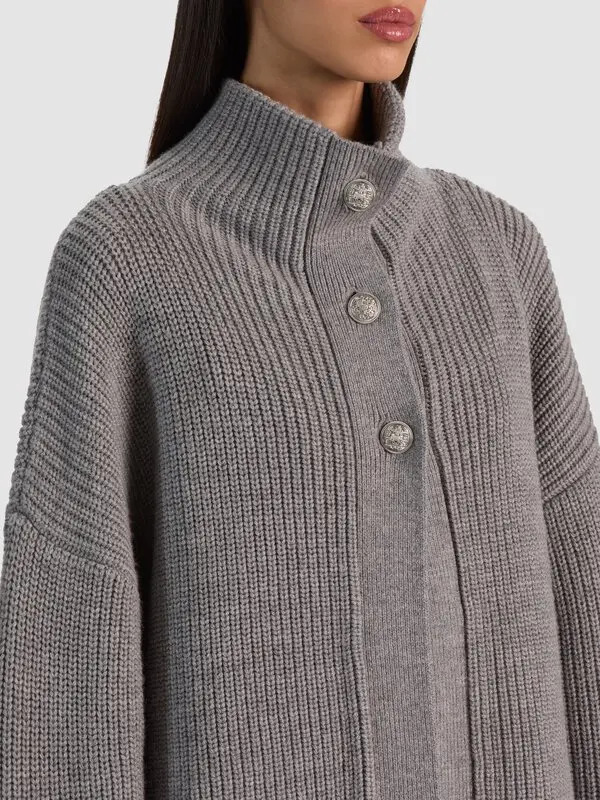 Alice + Olivia Pearson Wool Drape Neck Sweater
