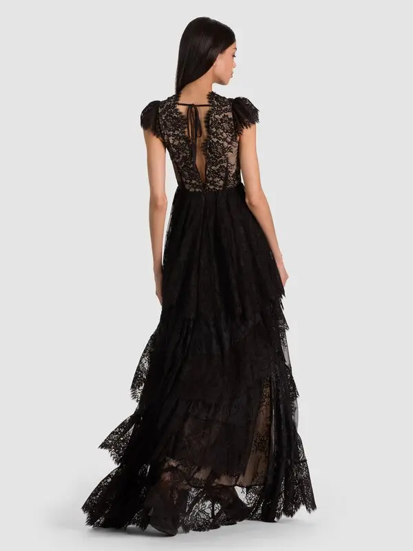 Alice + Olivia Rosemarie Lace Gown