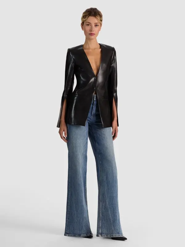 Alice + Olivia Venita Vegan Collarless Blazer