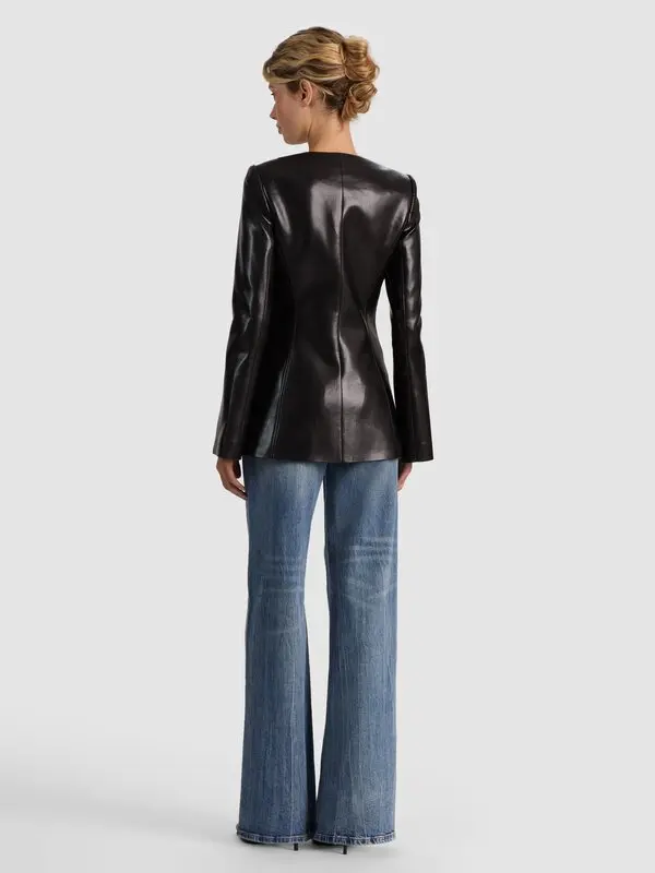 Alice + Olivia Venita Vegan Collarless Blazer