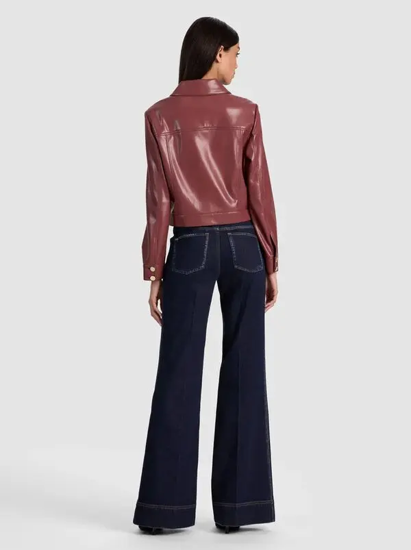 Alice + Olivia Alex Vegan Cropped Jacket