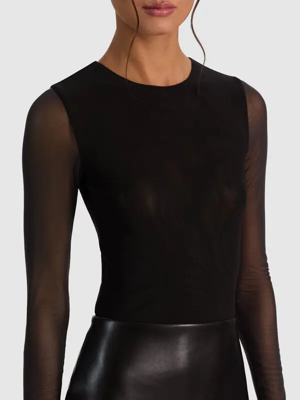 Alice + Olivia Sydney Vegan Leather Mini Dress
