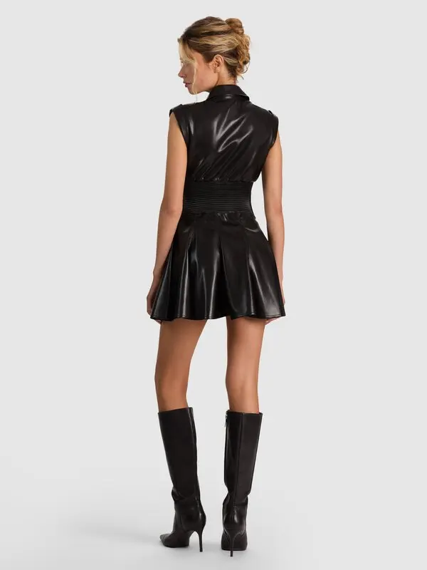 Alice + Olivia Kim Vegan Corset Mini Dress