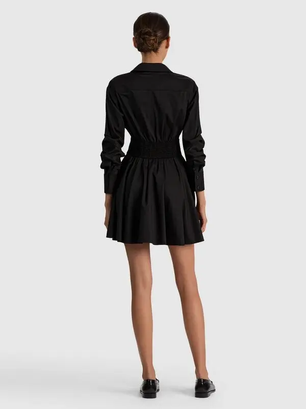 Alice + Olivia Edie Corset Button Down Mini Dress