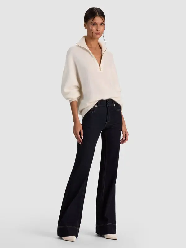 Alice + Olivia Toby Cashmere Quarter Zip