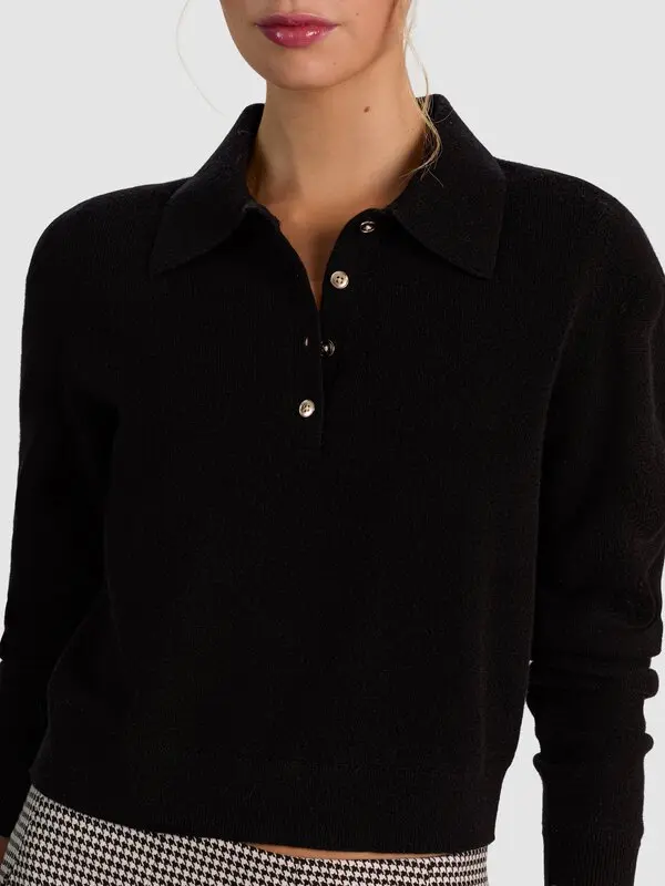 Alice + Olivia Trevor Cashmere Polo
